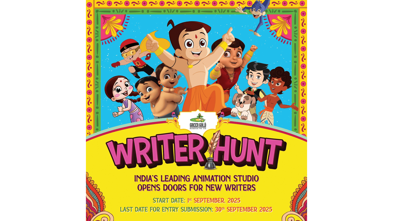 Green Gold Animation Launches Nationwide Writer Hunt to Build India’s ...